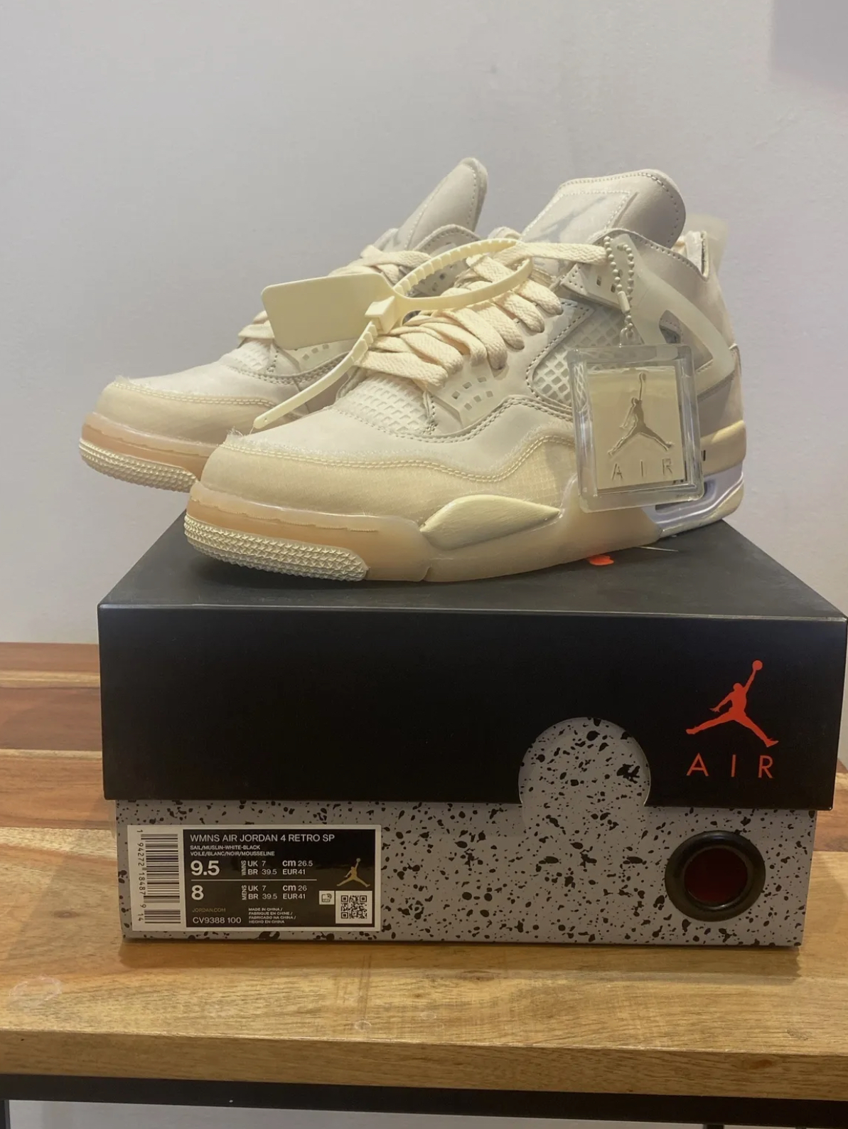 Jordan 4 Retro Off-White Sail – Universe Kickz